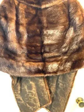 Vintage | Jackets & Coats | Vintage Brown Mink Fur Monogrammed Hb Stole ...